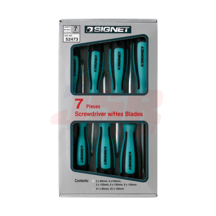 52473 | 7 PC FLAT/PHILLIPS SCREWDRIVER SET | SIGNET เครื่องมือ ...