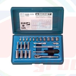 11724 | 1/4” 24PCS SOCKET SET MM W/11594 IN BLOW MOLD CASE| SIGNET ...