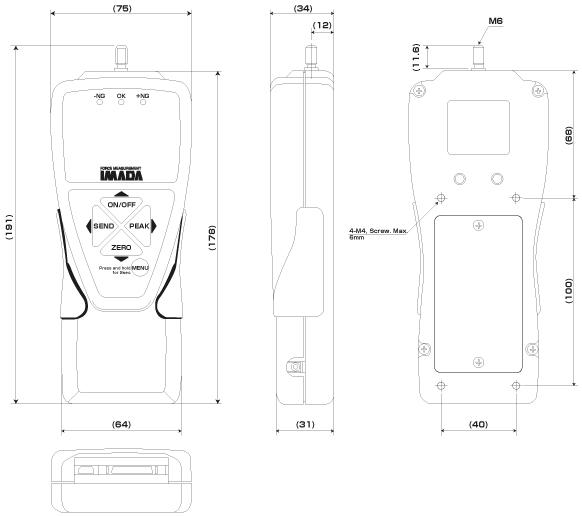 ZTA-LMU | High Functionality Separated Sensor Model Digital Force Gauge ...
